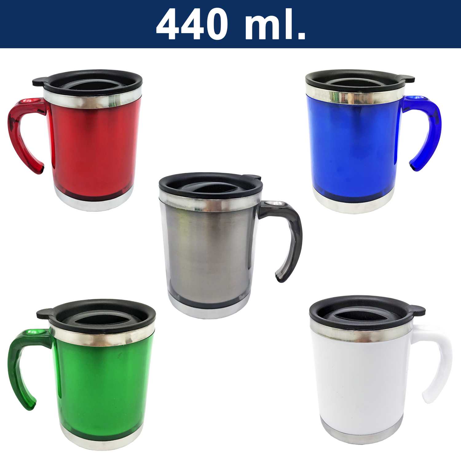 Mug Térmico Acero Inoxidable PVC M16 | Totalmerch